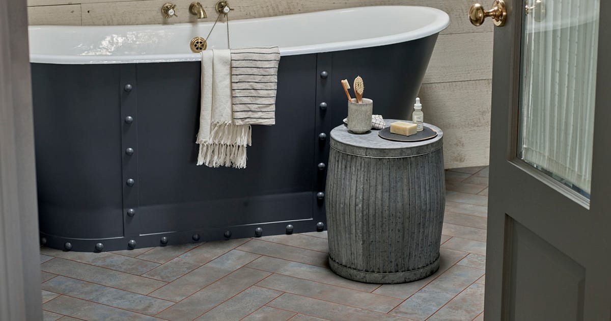 Grey Burnished Metal AR0ARH13 | Premium LVT Flooring from the Amtico ...