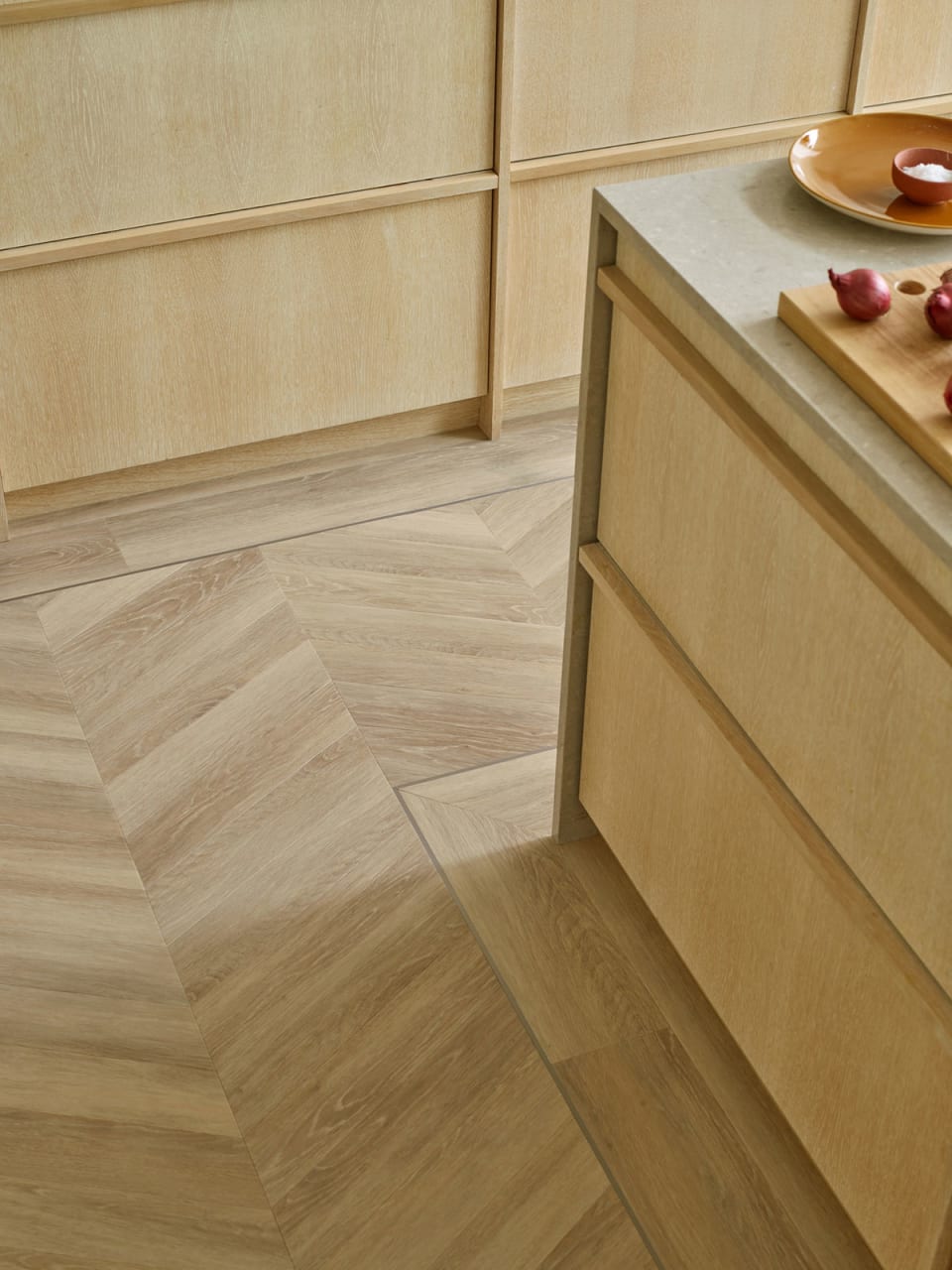 Foreshore Oak in Chevron | LVT Design flooring by Amtico