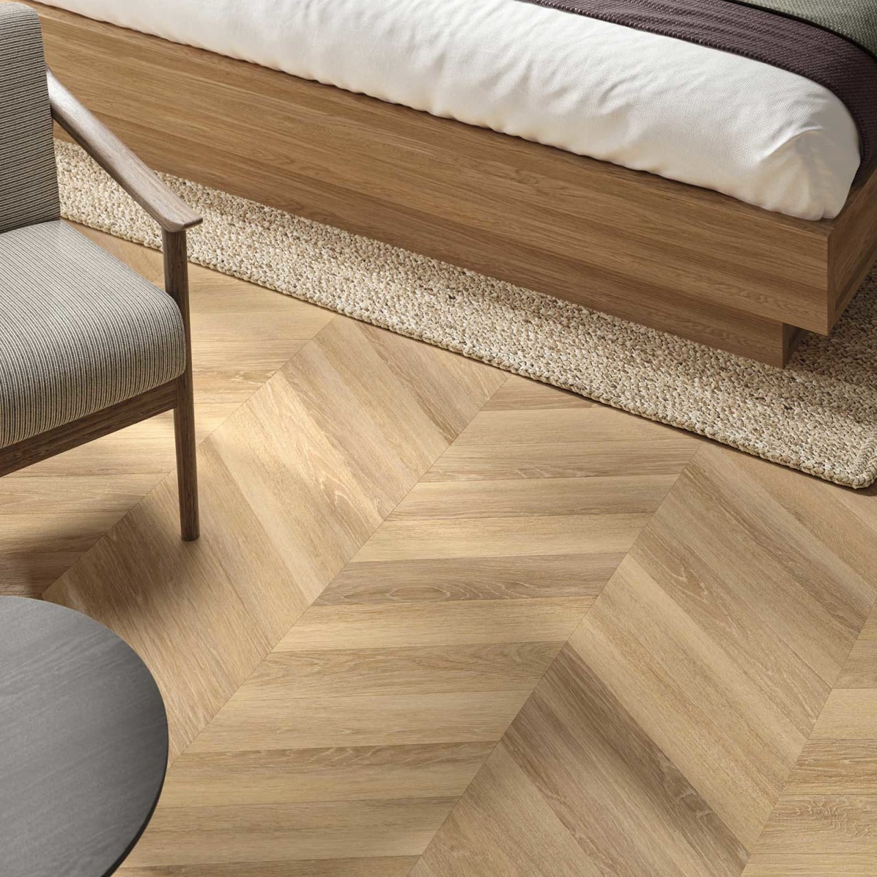 Matlo Oak in Chevron | LVT Design flooring by Amtico